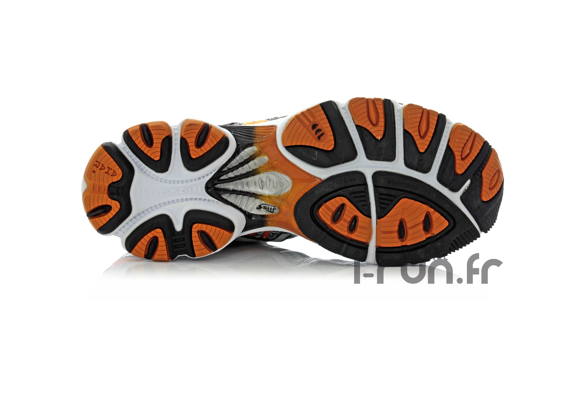 Asics GEL NIMBUS 12 - Noire & Orange homme pas cher