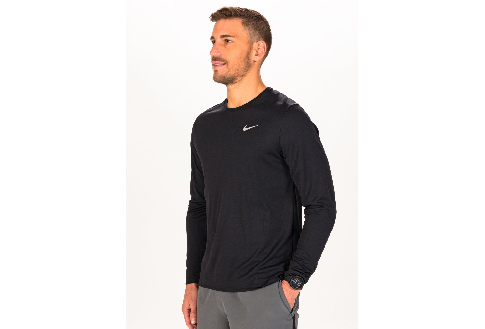 Nike camiseta manga larga Dri-Fit Miler en promoción | Hombre Ropa Camisetas Nike