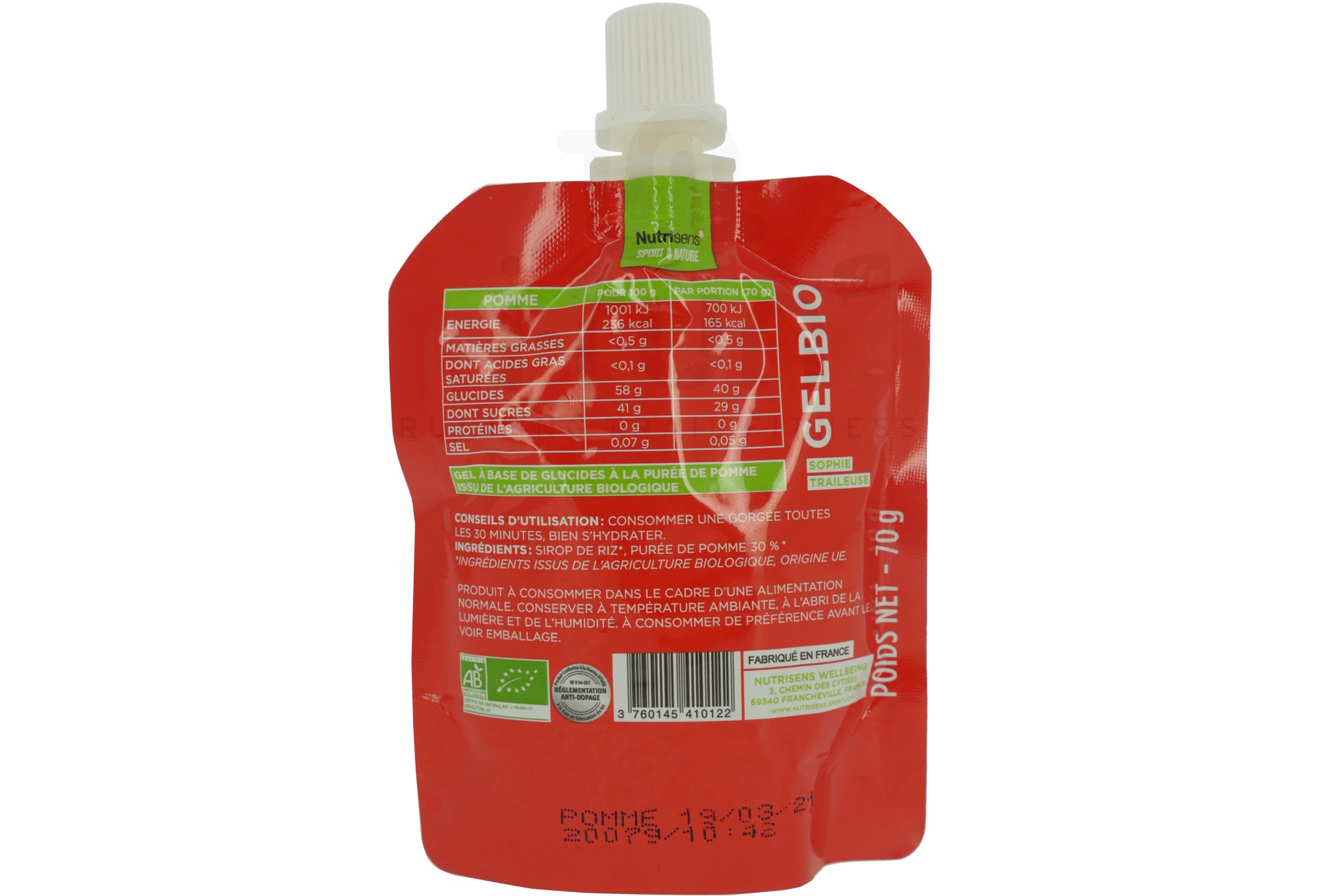 Nutrisens Sport Gel Bio Energy - Pomme