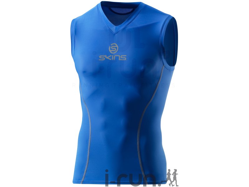 Skins Tee Shirt de compression sleeveless M homme pas cher